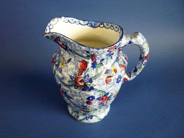Maling Blue Chintz Ringtons Medium Jug c1935