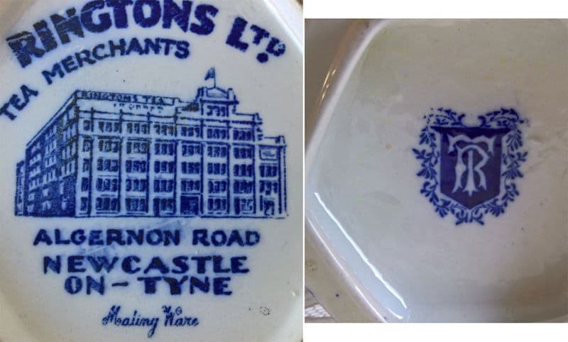 Maling Cathedrals Hexagonal Ringtons Tea Caddy c1930 2