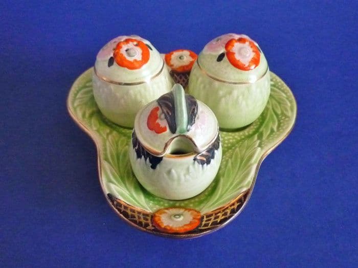 Melba Ware Art Deco Flower Cruet c1930