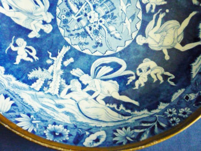 Rare and Lovely Spode Love Chase Pattern Dish c1810 Sold