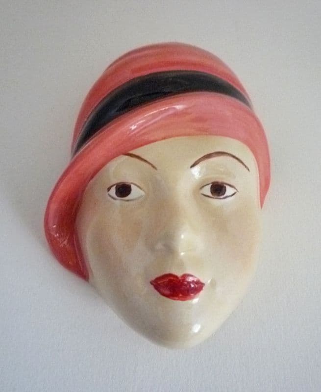 Rare Beswick Girl with Cloche Hat Small Wall Mask Model No 366 c1935 Sold