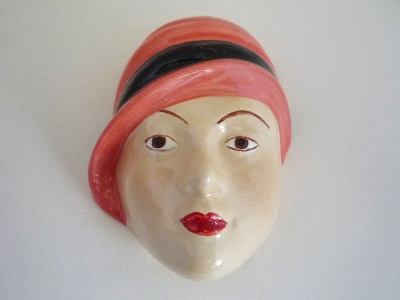 Rare Beswick Girl with Cloche Hat Small Wall Mask Model No 366 c1935 Sold