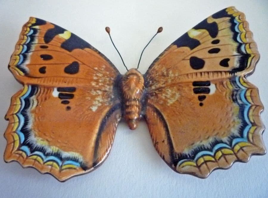 Rare Beswick Large Tortoiseshell Butterfly Wall Plaque Model 1491 c1957
