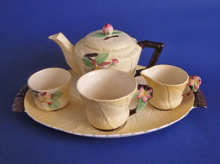 Rare Carlton Ware Yellow Apple Blossom Tea for One Breakfast Tray Set ...