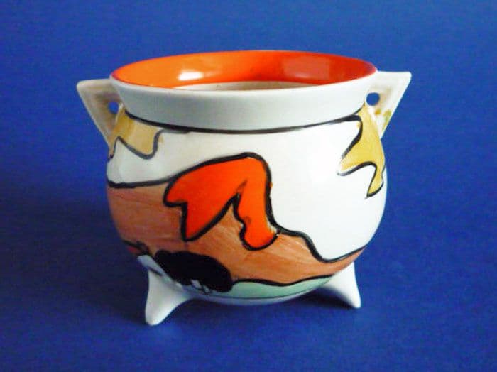 Rare Clarice Cliff Bizarre Mountain Cauldron c1931 Sold