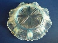 Rare Davidson s Moonshine Glass Richelieu Round Dish c1890