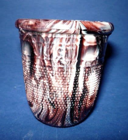 Rare Davidson s Trademarked Purple Malachite Slag Glass Thimble Full ...