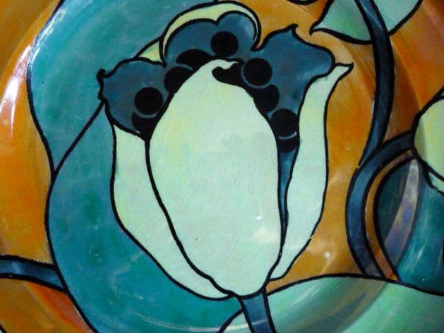 Rare Early Charlotte Rhead Burleigh Ware Tulip Lustre Plate c1927 ...