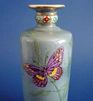 Rare Maling Cetem Ware Butterfly Vase c1915