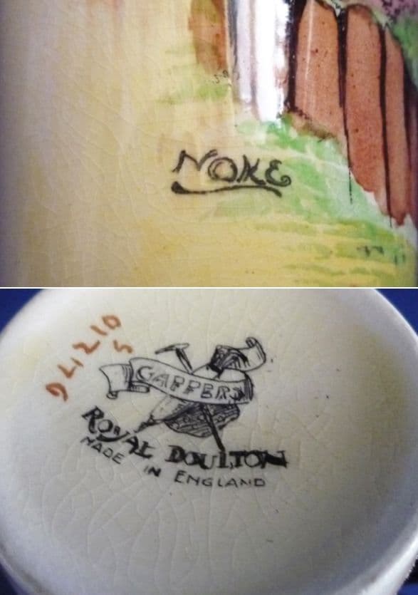 Rare Royal Doulton Gaffers Mug D4210 - Signed Noke c1930