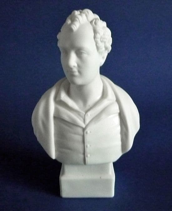 Robinson and Leadbeater Parian Ware Portrait Bust of Lord Byron c1880 Sold