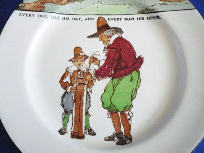 Royal Doulton Crombie Golf Choosing a Club Rack Plate Every Dog Has His ...