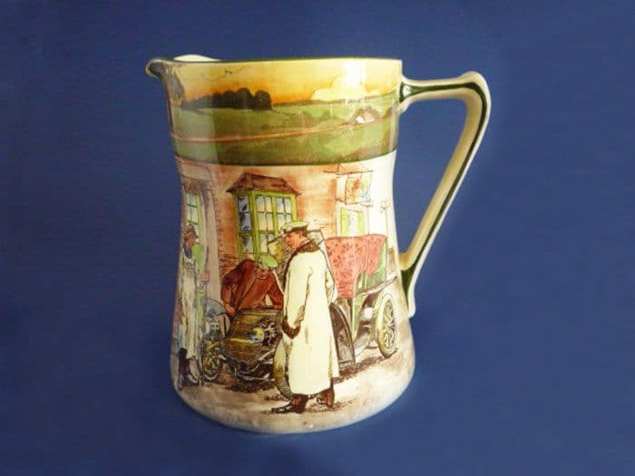 Royal Doulton Early Motoring Yokel and Motorists Outside Chequers Inn ...