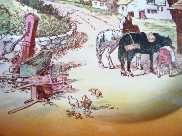 Royal Doulton Rustic England Dorothy Rack Plate D5694 c1945 Sold