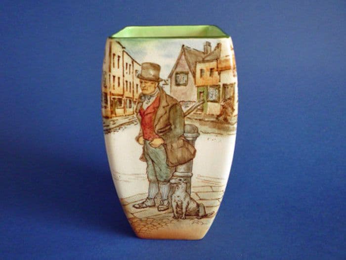 Royal Doulton Series A Dickens Ware Bill Sykes 6886 Vase D2973 c1910 Sold