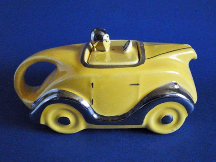 Sadler s Classic 1930s Art Deco Yellow Racing Car Teapot OKT42 Sold