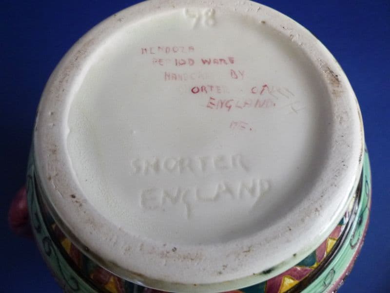 Shorter and Son Mendoza Period Ware Jug after Mabel Leigh c1939 Sold