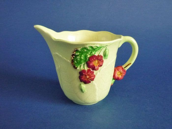Small Carlton Ware Green Primula Milk Jug c1940 Sold