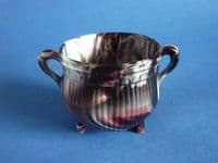 Sowerby Purple Malachite Slag Glass Cauldron c1880