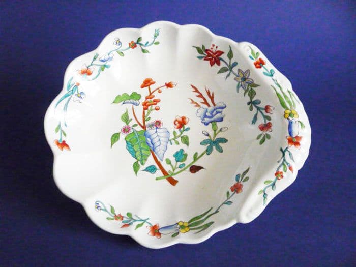 Spode Hand Painted Fluted Shell Dessert Dish Pattern 3580 c1815