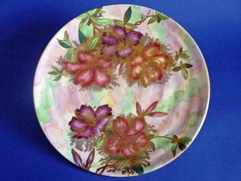 Stunning Maling Azalea - Light Gold Lustre Wall Plaque c1940 Sold