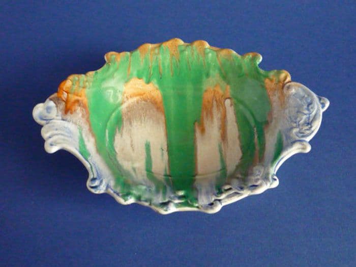 Stunning Shelley Harmony Drip Ware Scrolled Dish c1930