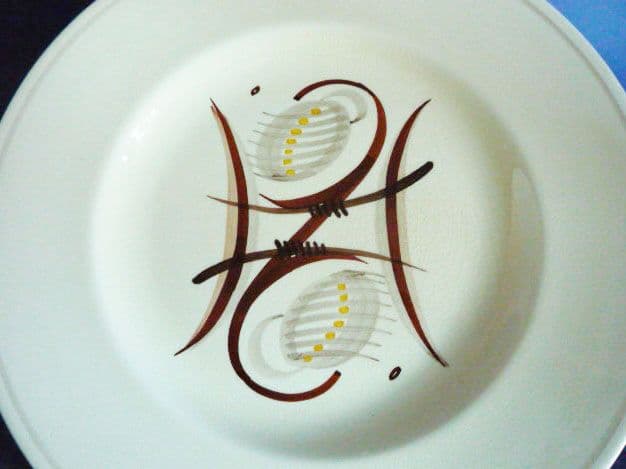 Susie Cooper Crown Works Pottery Modernist Plate Design 411 c1934