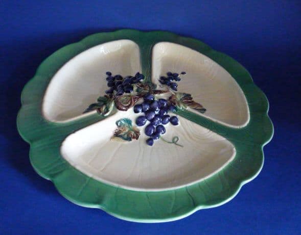 Unusual Carlton Ware Grape Hors d Oeuvres Dish c1950