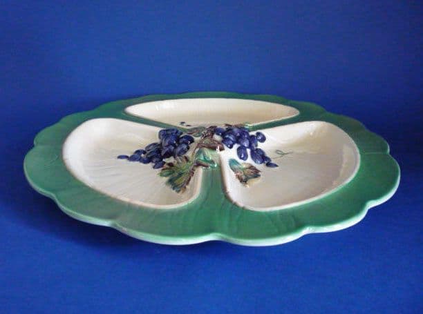 Unusual Carlton Ware Grape Hors d Oeuvres Dish c1950