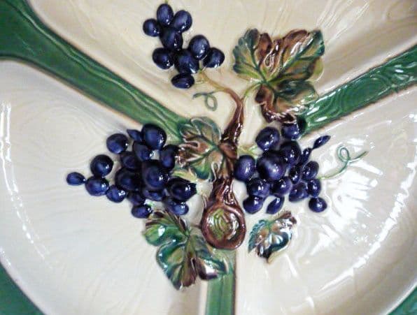Unusual Carlton Ware Grape Hors d Oeuvres Dish c1950