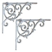2 x White Vine Bracket