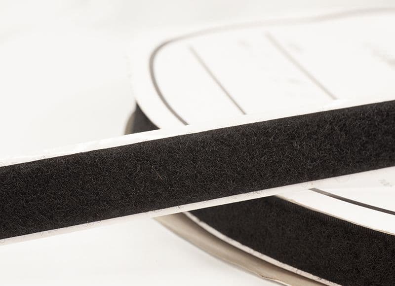 20mm black LOOP side stick on