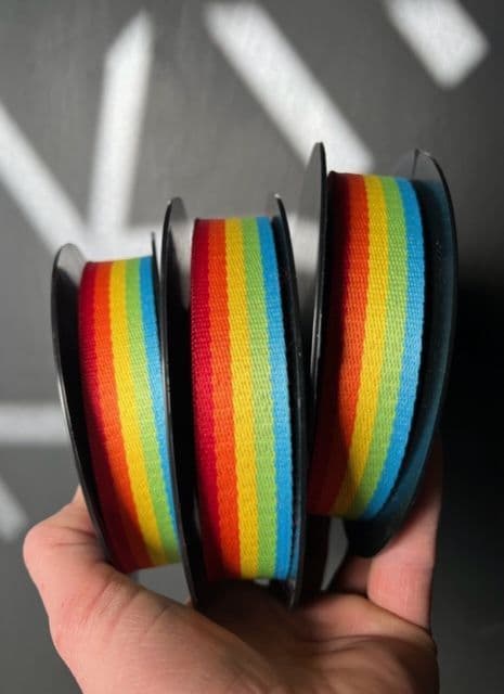 25mm Rainbow Webbing