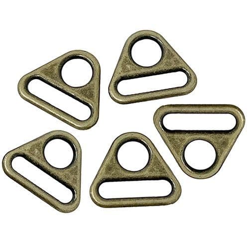 25mm triangle connector antique brass