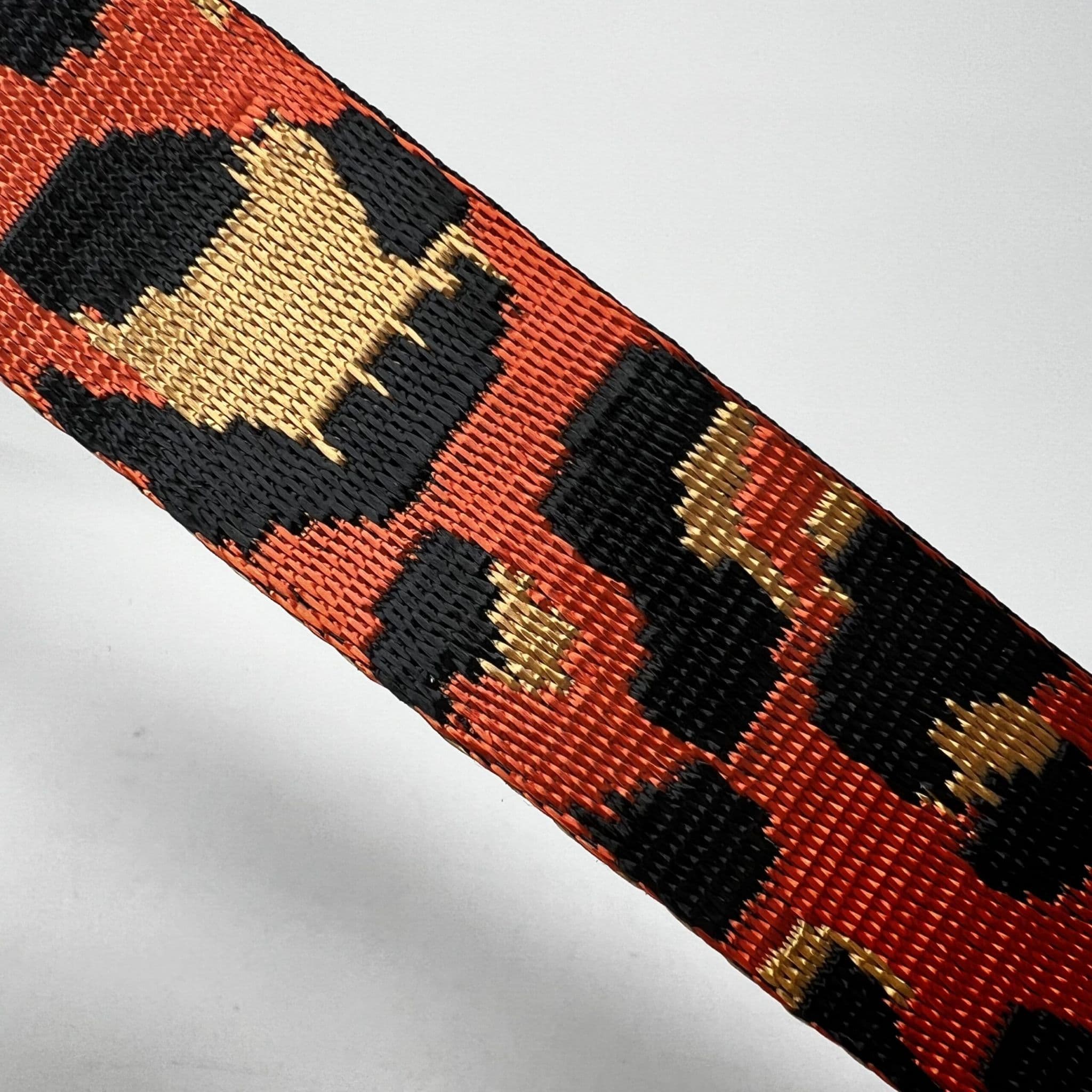 38mm Animal Webbing - Orange/Black/Gold
