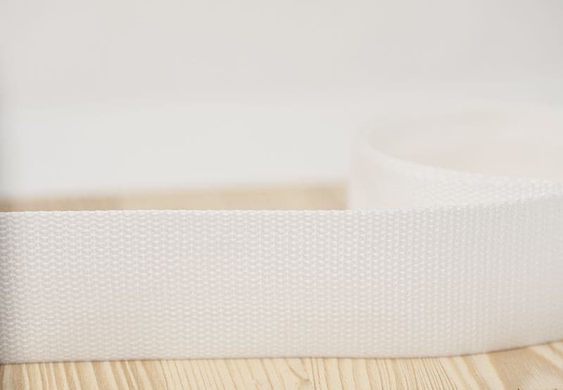 38mm poly proplyene webbing - white