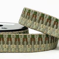 38mm tapestry webbing - green/earth