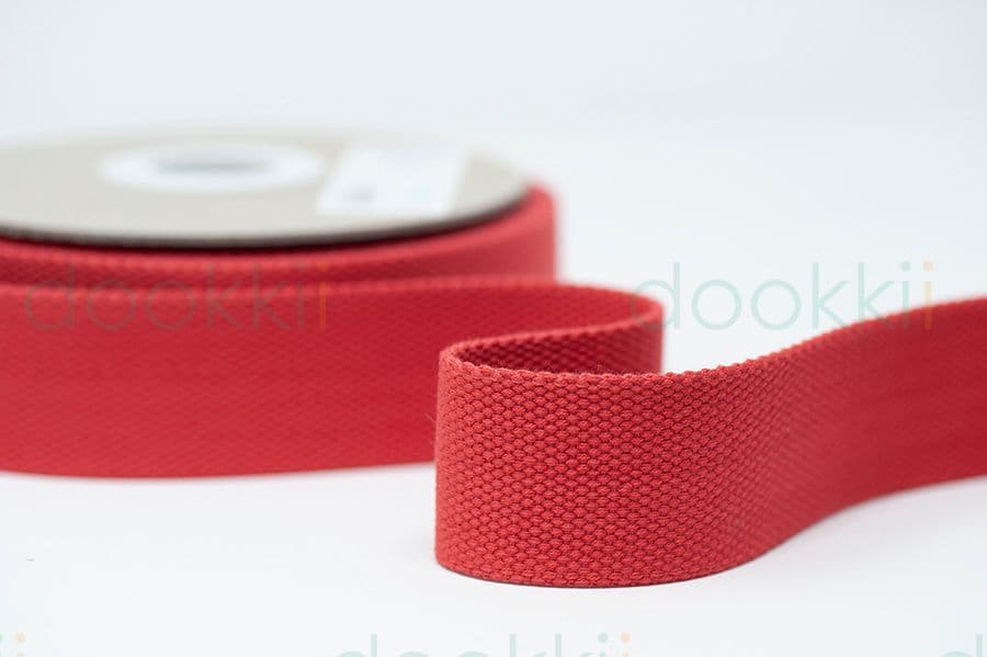 40mm webbing - washed red