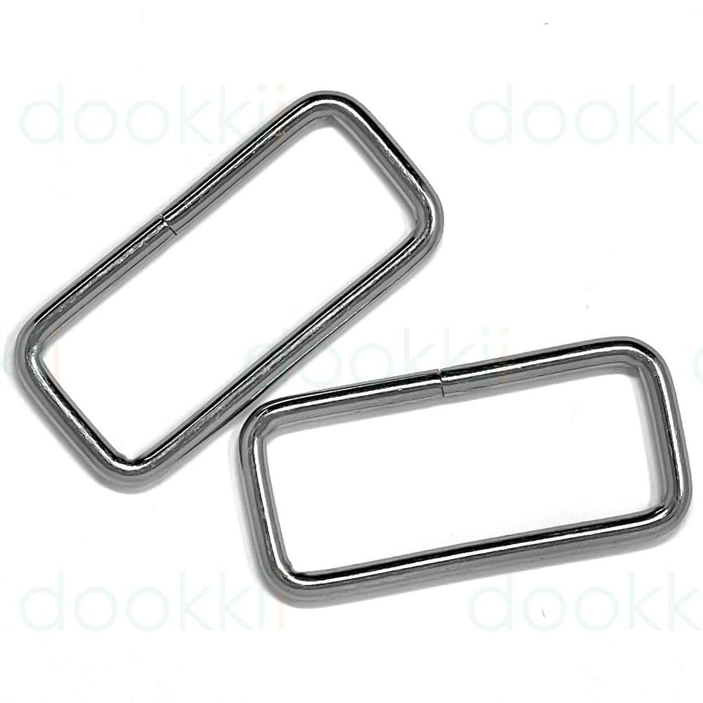 5 x 50mm metal strap connector - Silver