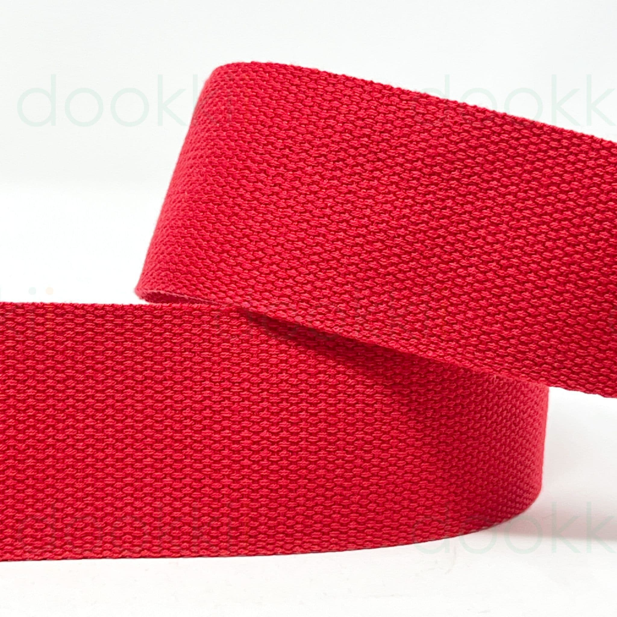 50mm 80 cotton mix webbing - RED