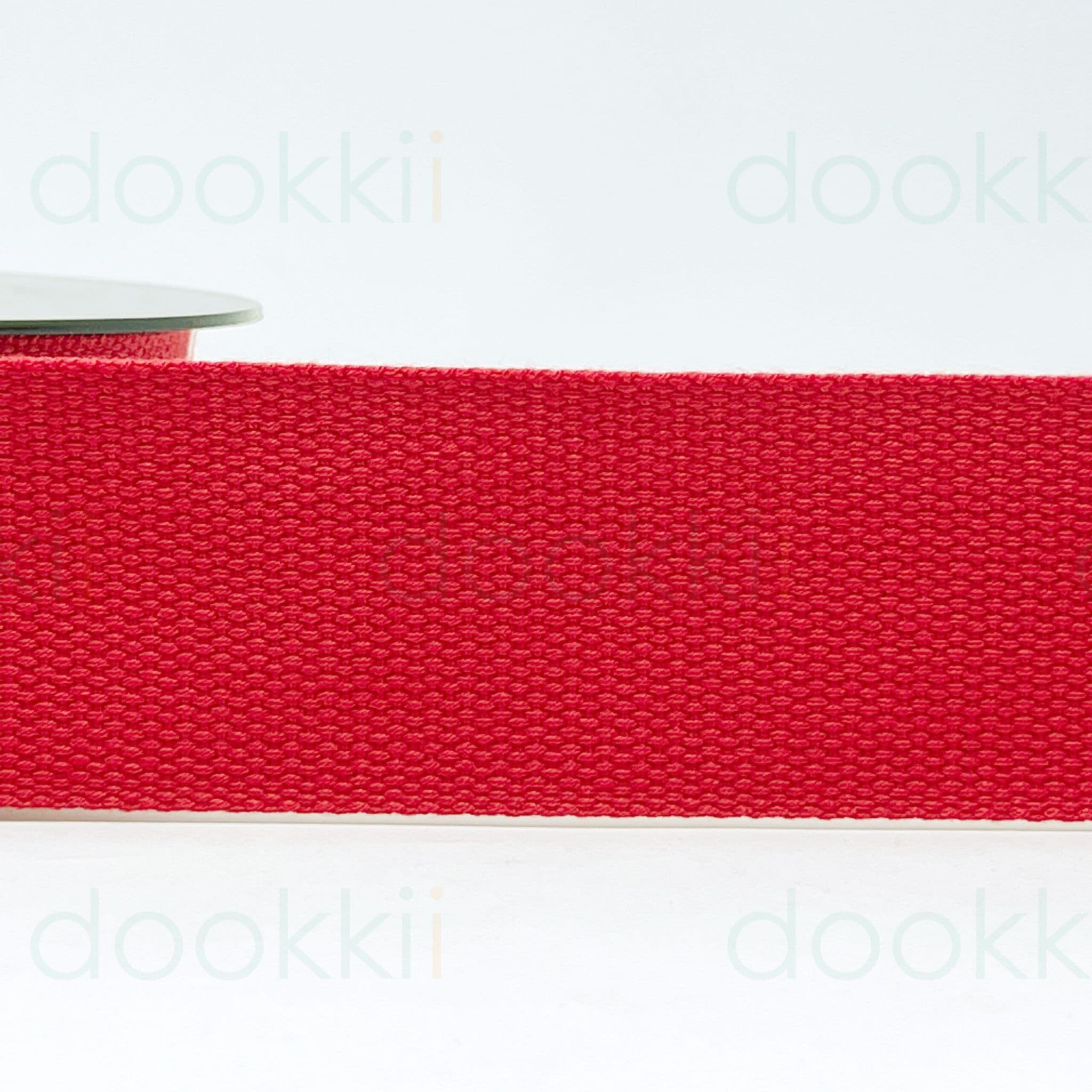 50mm 80 cotton mix webbing - RED