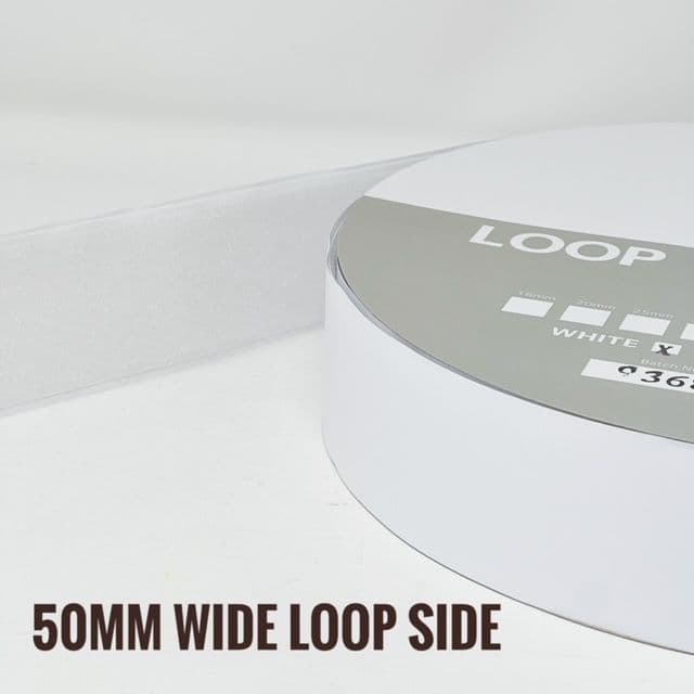 50mm white LOOP side stick on