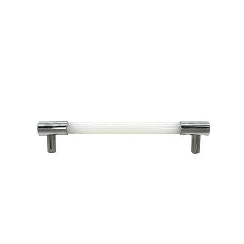 6" Opaque Glass Handle CHROME