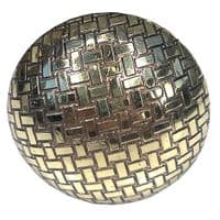 Brass basket weave knob