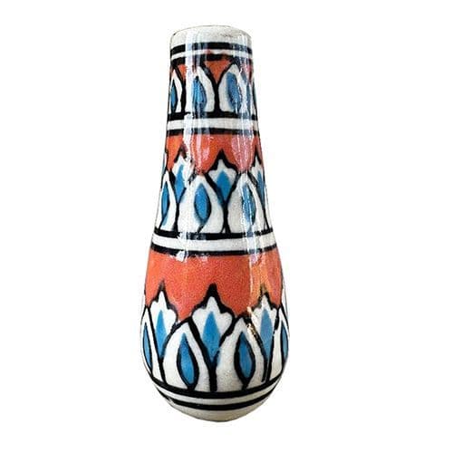 Ceramic Light Pull - Blue/Orange inc jute rope