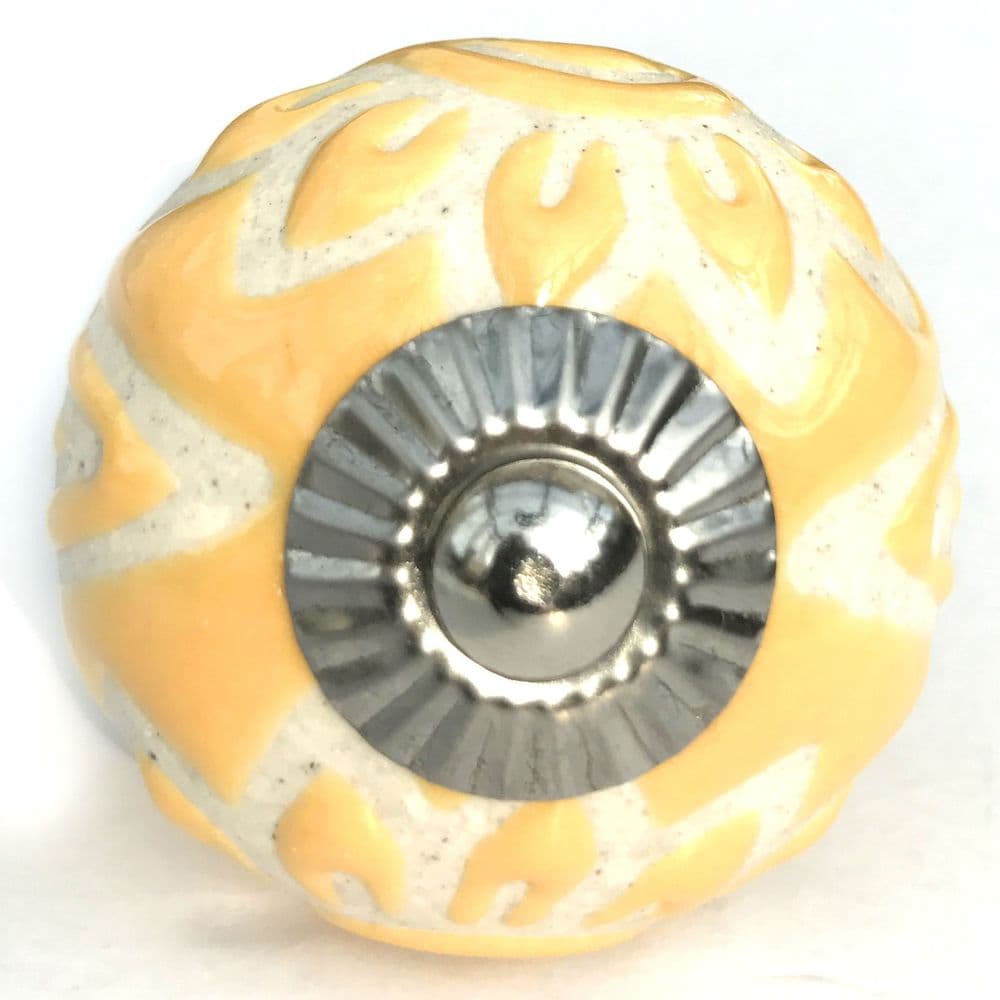 Mustard Etched Aztec Design