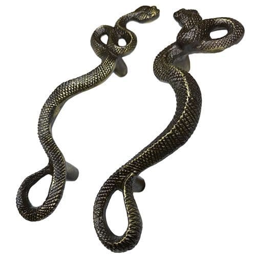 Pair of Antique Snake Handles