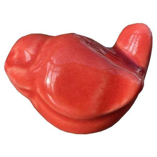 Red bird shaped knob