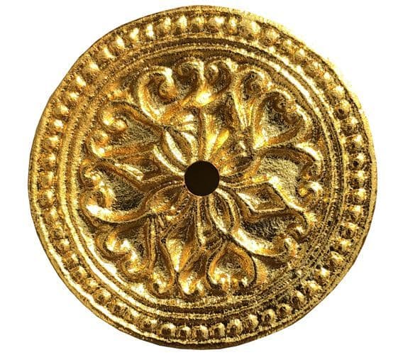 Round Intricate Backplate Gold