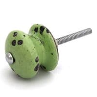 Small distressed knob - Green